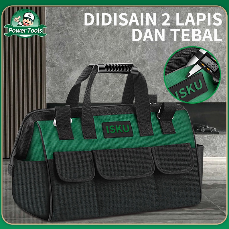 Jual ISKU Tool bag 13 15 17inch Kain Oxford Tebal Tas Alat Perkakas ...