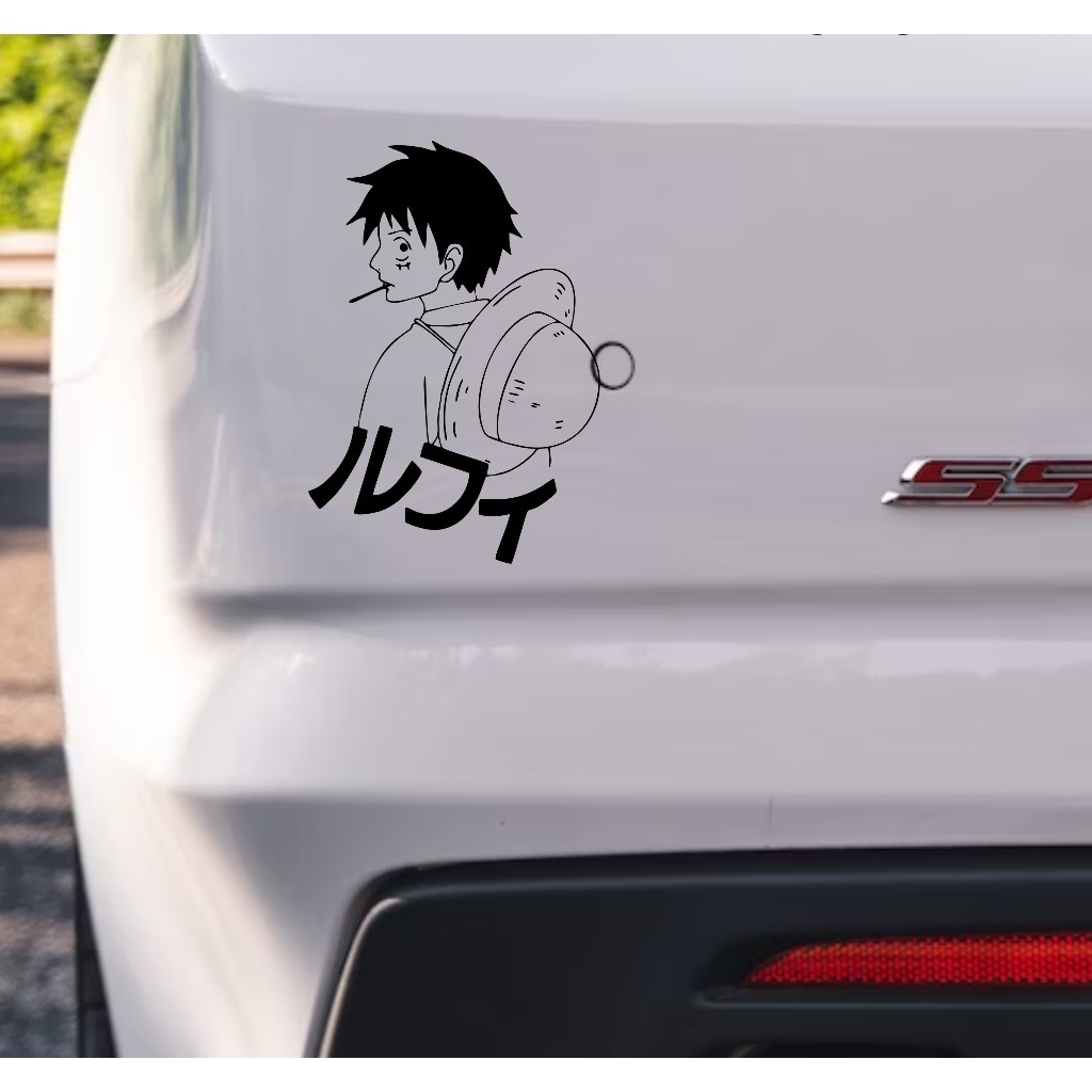Jual BEE. STIKER ONE PIECE CUTTING STICKER LUFFY 20 CM BAGASI MOBIL ...