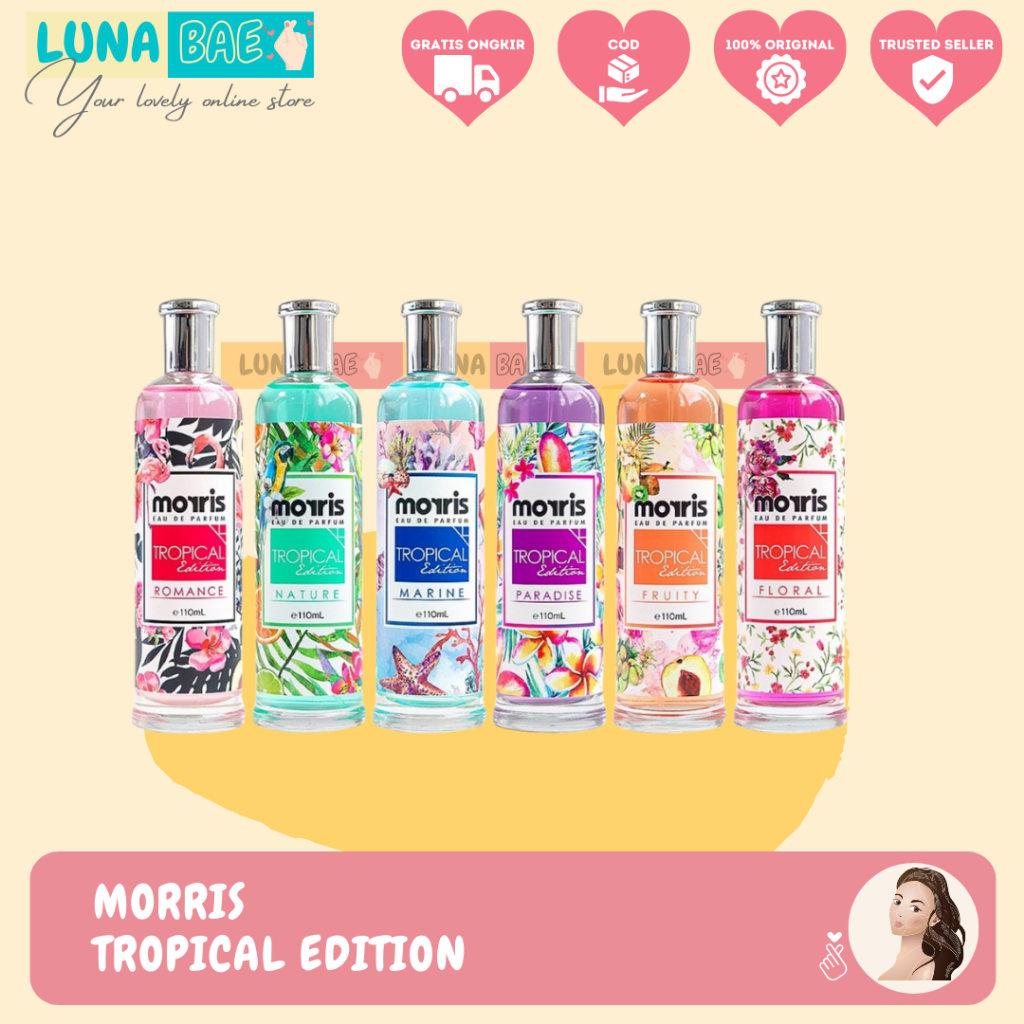 Jual LUNA BAE Morris Parfum Cewek Tropical Edition 110 ml BPOM ORIGINAL ...