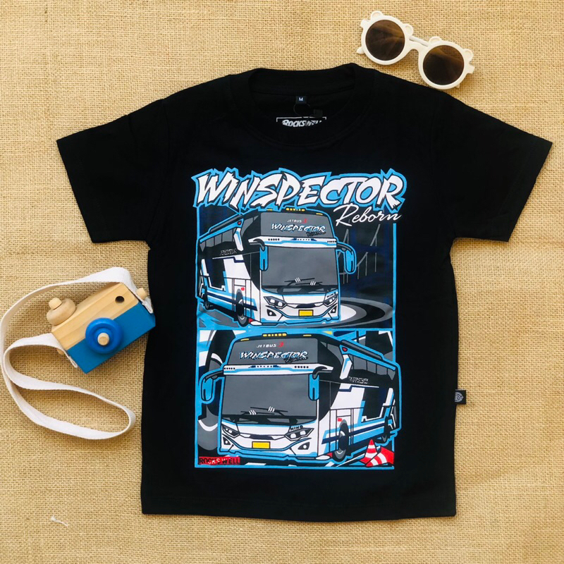 Jual Kaos bis winspector anak laki-laki bahan premium usia 4-12tahun/ kaos anak motif bus ...