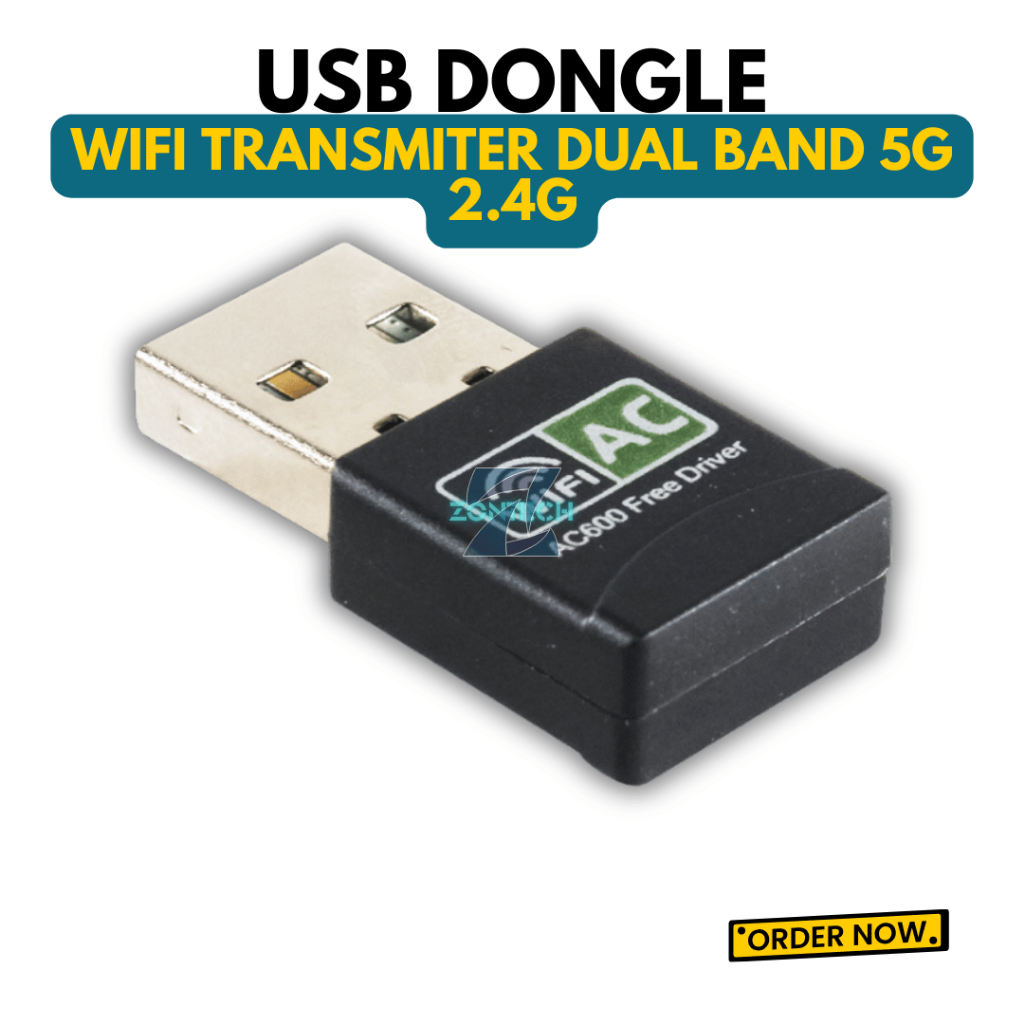 Jual USB WiFi 5G 2.4G Dual Band Transmitter Adapter Dongle Receiver ...