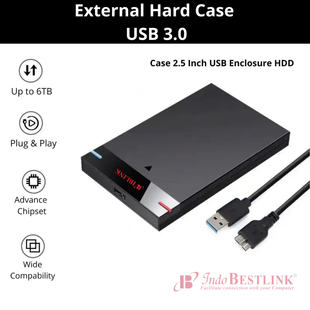 Jual SSD HDD Enclosure Case Hard Disk 2.5 SATA Micro B USB 3.0 Hitam ...