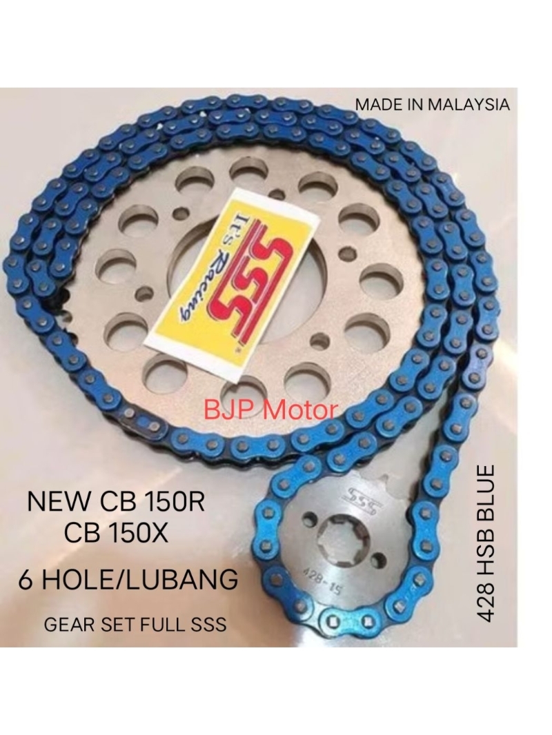 Jual Gear Set SSS 428 New Honda CB150R K45 CB150X rantai SSS 428 HSB ...