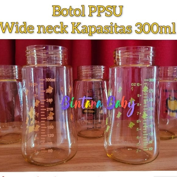 Jual PPSU Baby Bottle 300ml / Botol Susu PPSU Wide Neck ukuran besar Botol Asi bisa untuk Pompa ...