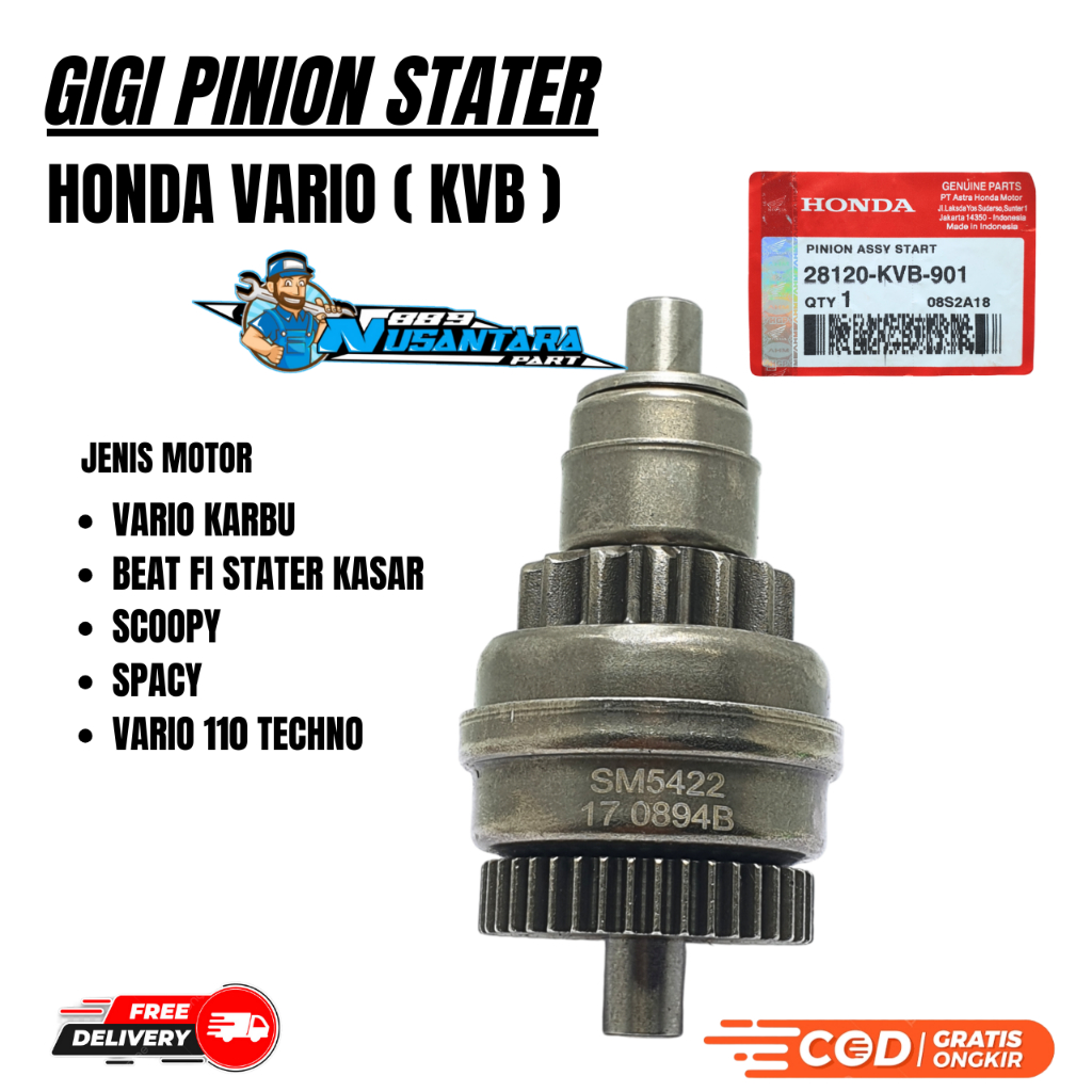 Jual GRANAT VARIO KVB GIGI PINION STATER BEAT,BEAT F1,VARIO 125,BEAT ...