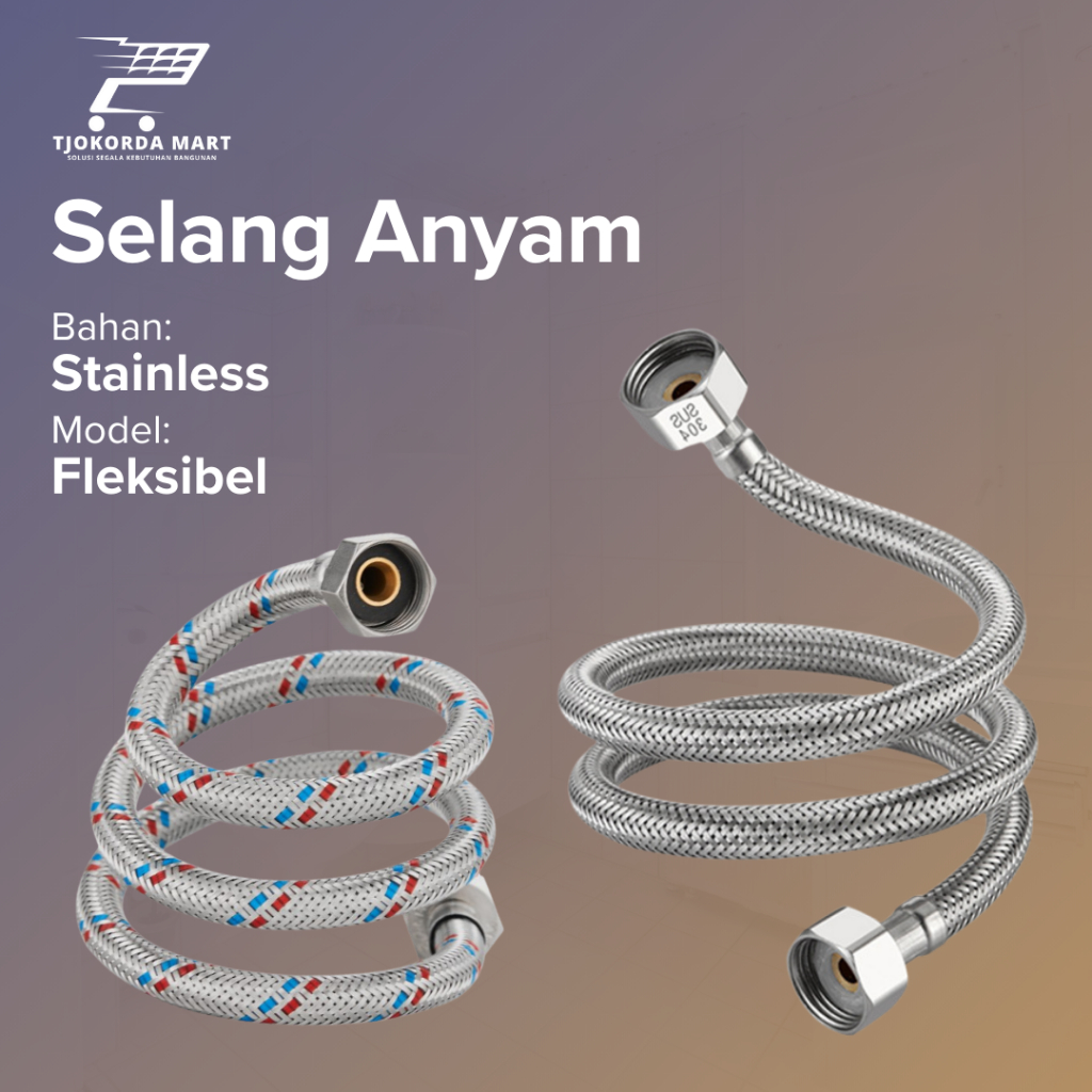 Jual Selang anyam sambungan kran toilet wc closed duduk plexibel ...