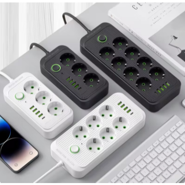 Jual Stop Kontak TAFF 3 Plug 4 USB Tipe A 1 USB Type C 10A 250V 2500W 2.1A | Shopee Indonesia