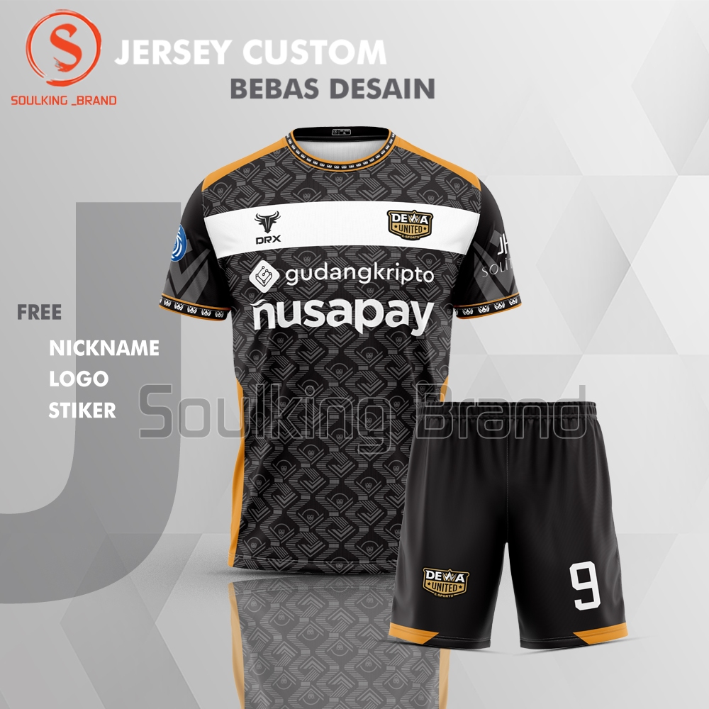 Jual Baju Bola Dewa United 2024 Home Liga 1 Indonesia Free Custom Nama ...
