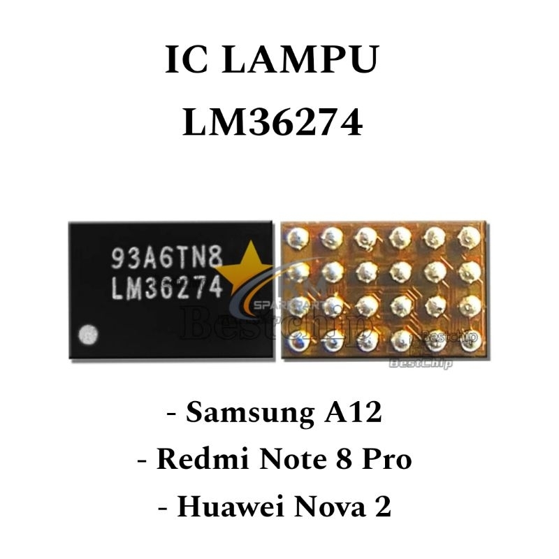 Jual IC LAMPU DISPLAY LM36274 SAMSUNG A12 NOTE 8 PRO NOVA 2 | Shopee ...
