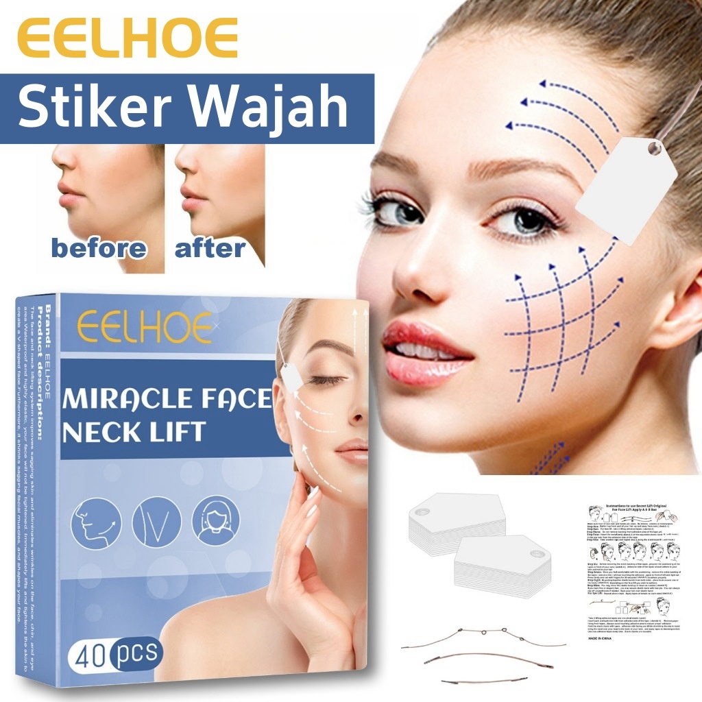 Jual 40PCS V-Shaped Face Lift Tape - Stiker Wajah Anti Kerut - Sticker ...