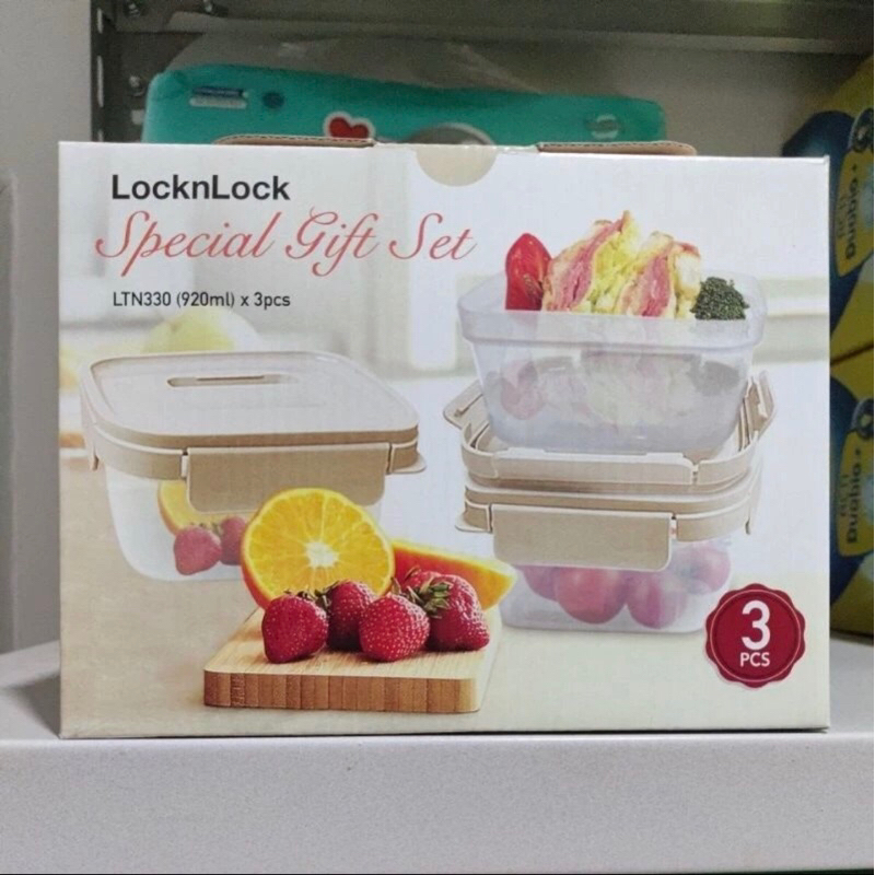 Jual lock n lock special gift set (3) LTN330 920ml isi 3 pcs | Shopee ...