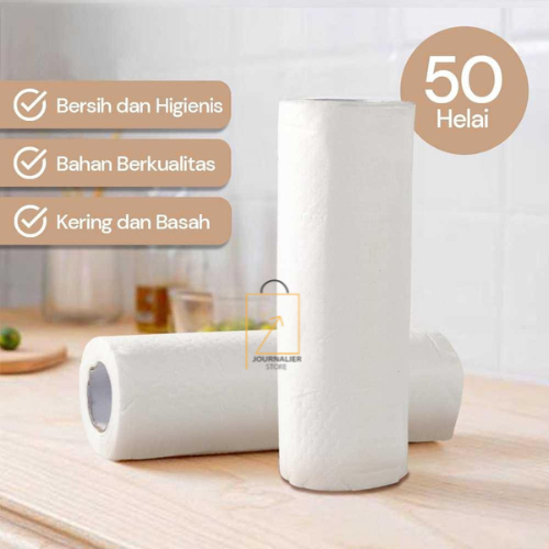 Jual Paper Towel Tissue Tisu Kertas Disposable 1 Roll 50 Helai Handuk ...