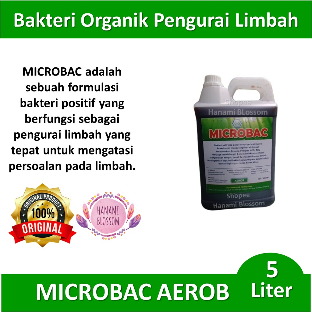 Jual Bakteri Aerob Organik Pengurai Limbah MICROBAC Jerigen 5 Liter ...
