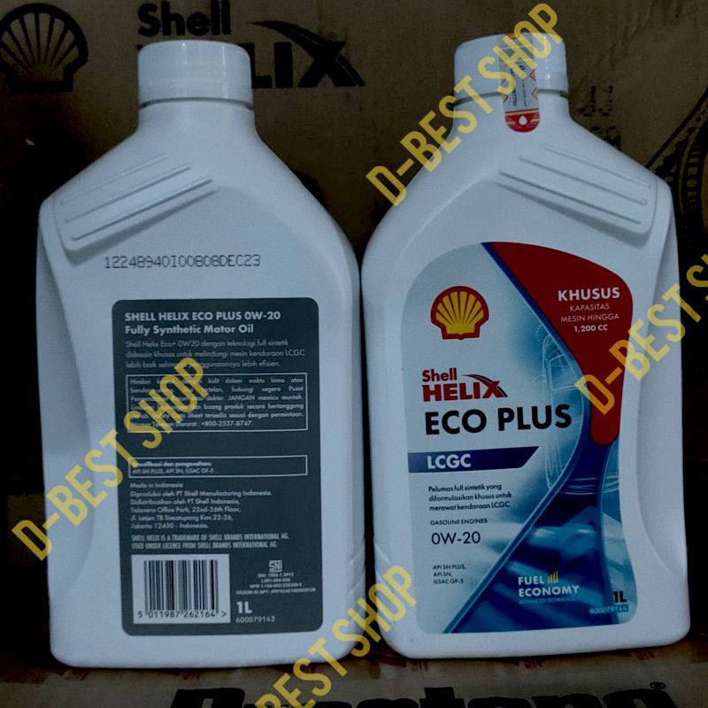 Jual Oli Shell Helix Eco 0W-20 - 1 liter full synthetic | Shopee Indonesia