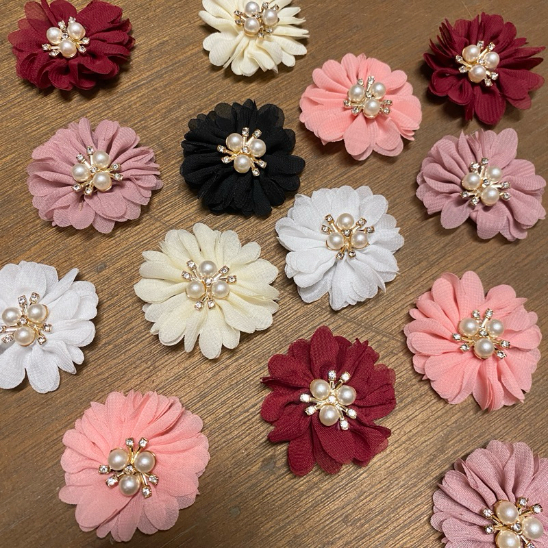 Jual Aplikasi Bunga Kain Ukuran 5cm Untuk Mahar Kebaya Dekorasi Jahit ...