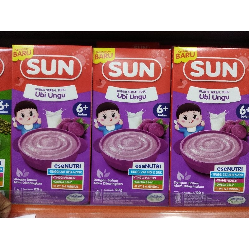 Jual Sun bubur bayi 6+bulan ubi ungu 120gr box | Shopee Indonesia
