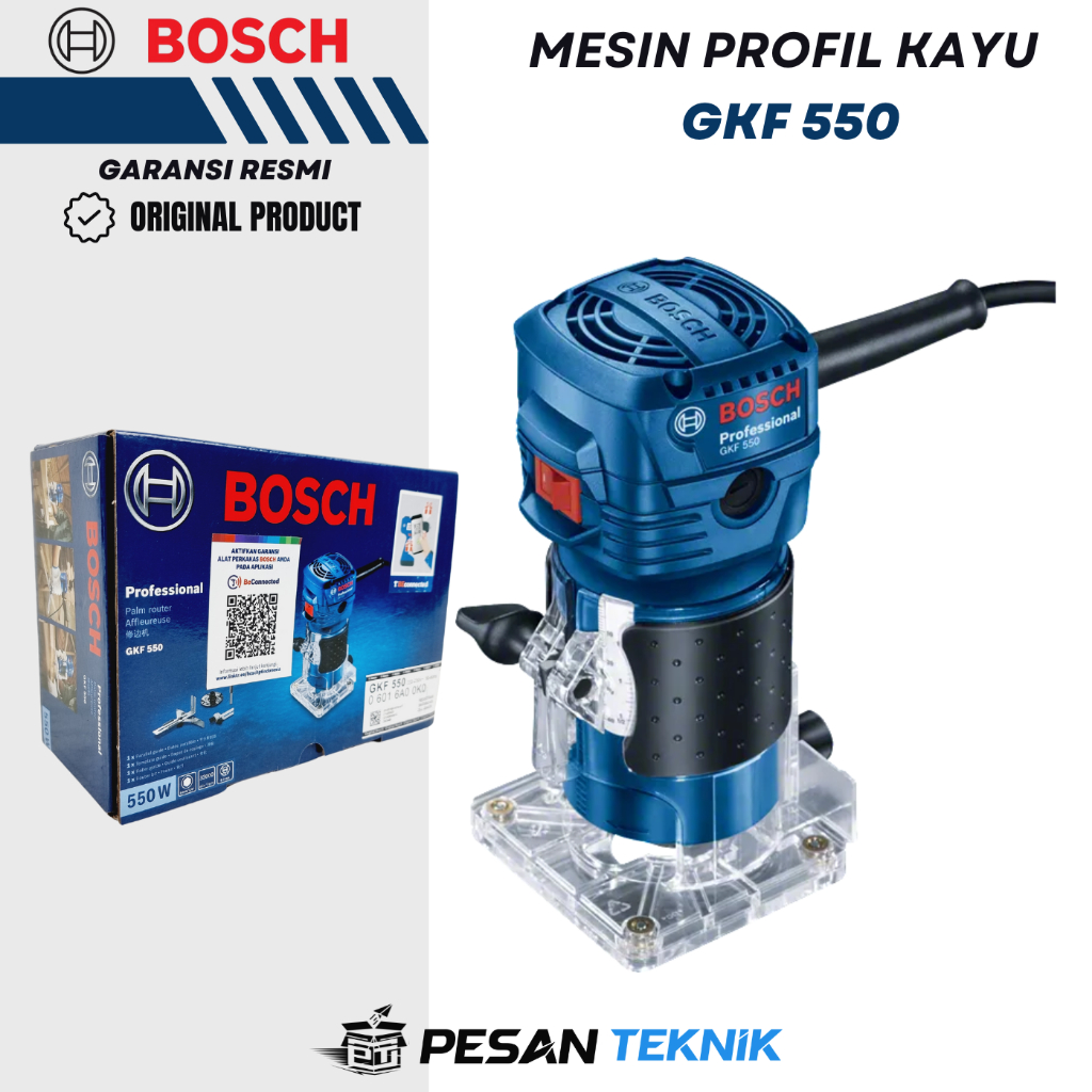 Jual Mesin profil kayu 1/4" Router Trimmer BOSCH GKF 550 | Shopee Indonesia