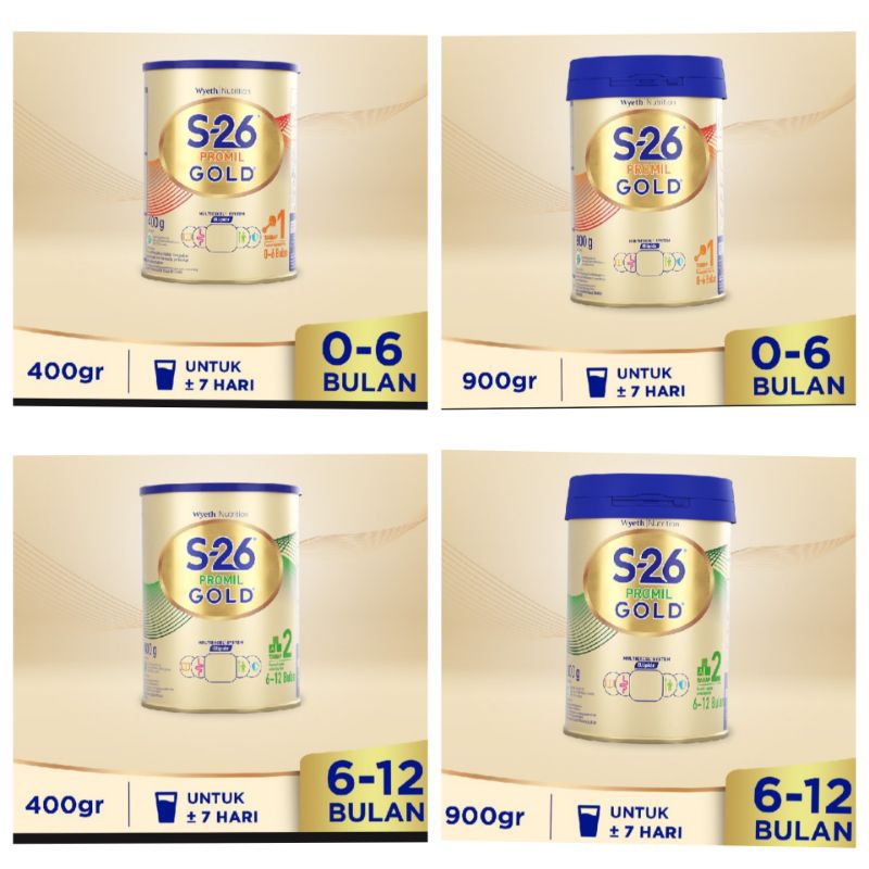 Jual s26 promil gold 1 dan 2 400g dan 900g | Shopee Indonesia