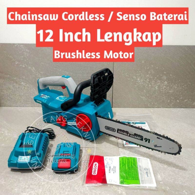 Jual Chainsaw Mini Senso Mini Cordless Brushless 20V Bar Baja 12 Inch ...