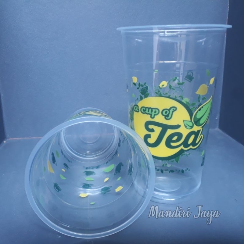 Jual Cup gelas plastik 22 OZ motif Cup of tea ( es teh jumbo ) Starindo ...
