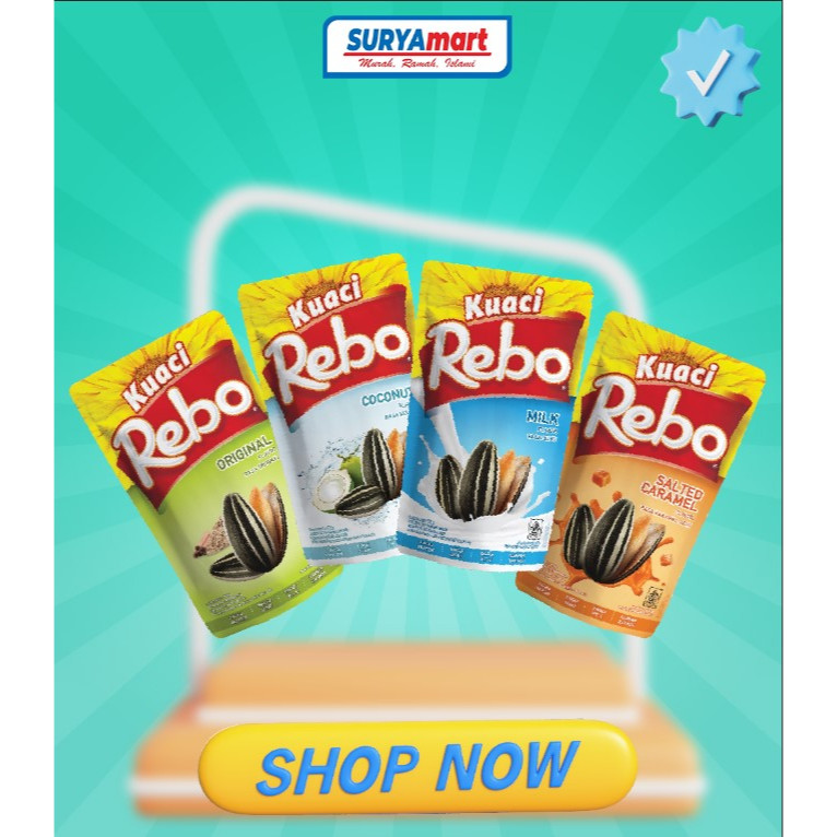 Jual Rebo Kuaci 140 Gram (Original, Milk, Coconut, Caramel) | Shopee ...