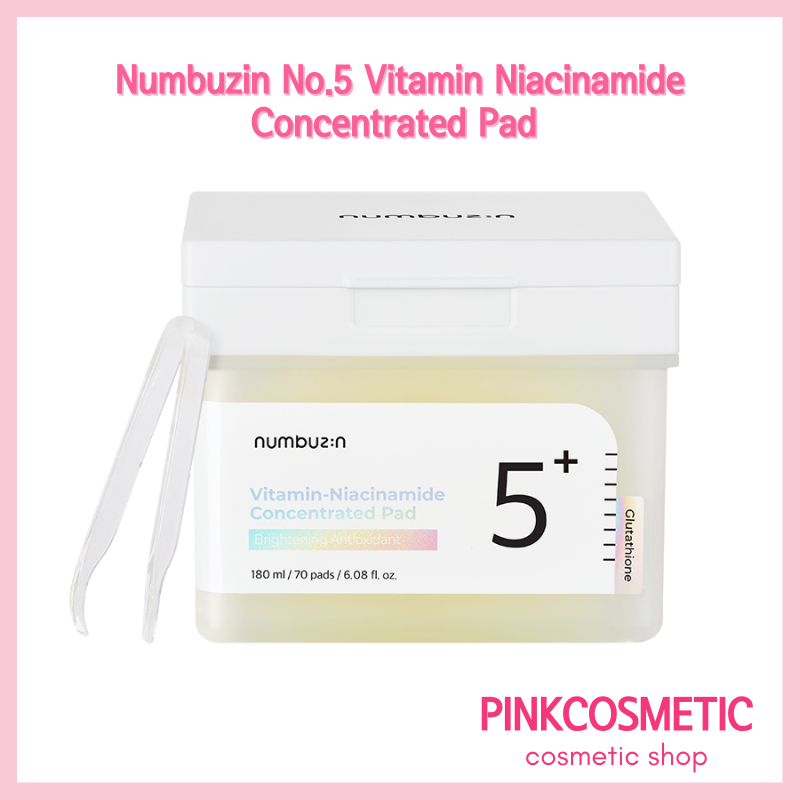 Jual Numbuzin No.5 Vitamin Niacinamide Concentrated Pad 180ml / 70 Pads | Shopee Indonesia