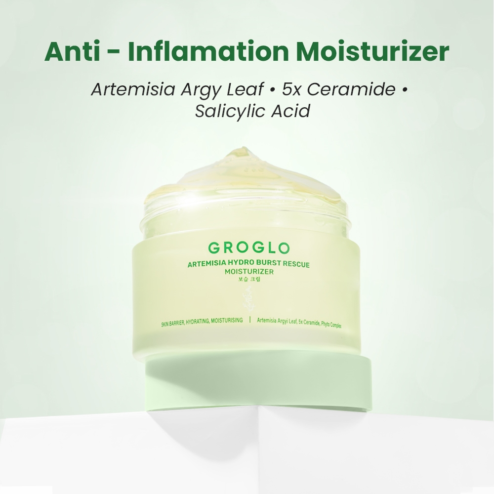 Jual GROGLO Moisturizer Artemisia 5x Ceramide 50gr anti acne, Pelembab ...