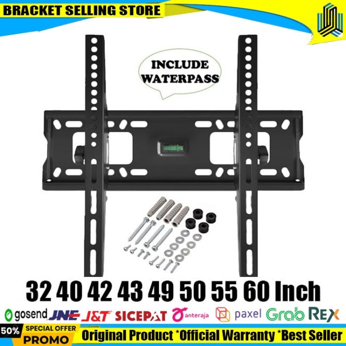 Jual bracket tv led 65 60 55 50 43 32 inch SAMSUNG LG SONY TCL ALL MERK ...