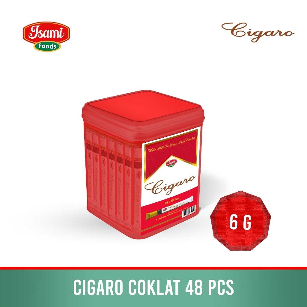 Jual Cemilan Enak Cigaro Wafer Roll Isi Krim Cokelat 6 gr x 48 pcs ...