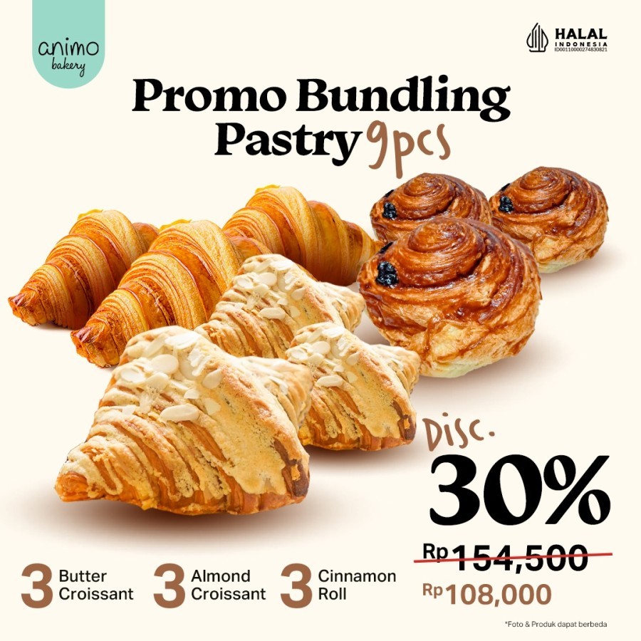 Jual Promo Bundling Pastry / Croissant Animo Bakery 9 Pcs | Shopee ...