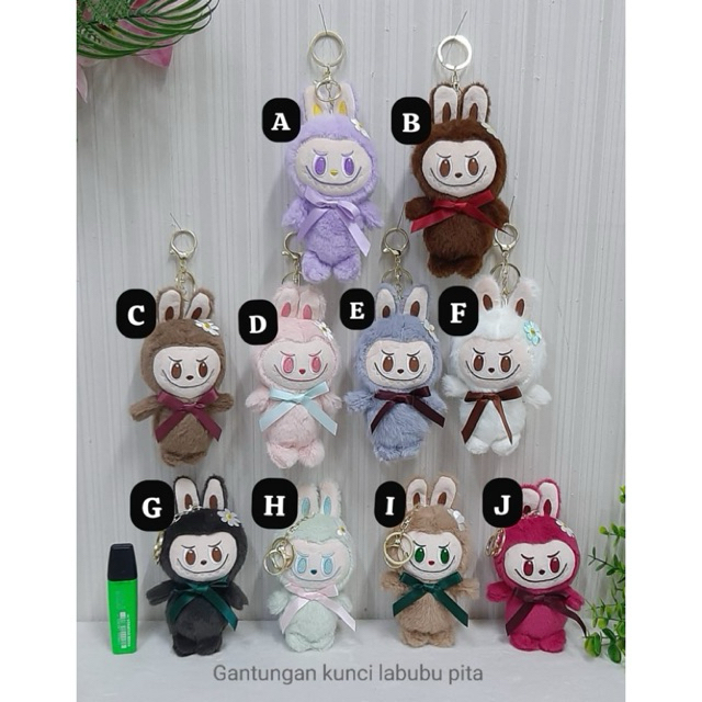Jual Gantungan Kunci Labubu Pita/Gantungan Tas Labubu Pita | Shopee ...