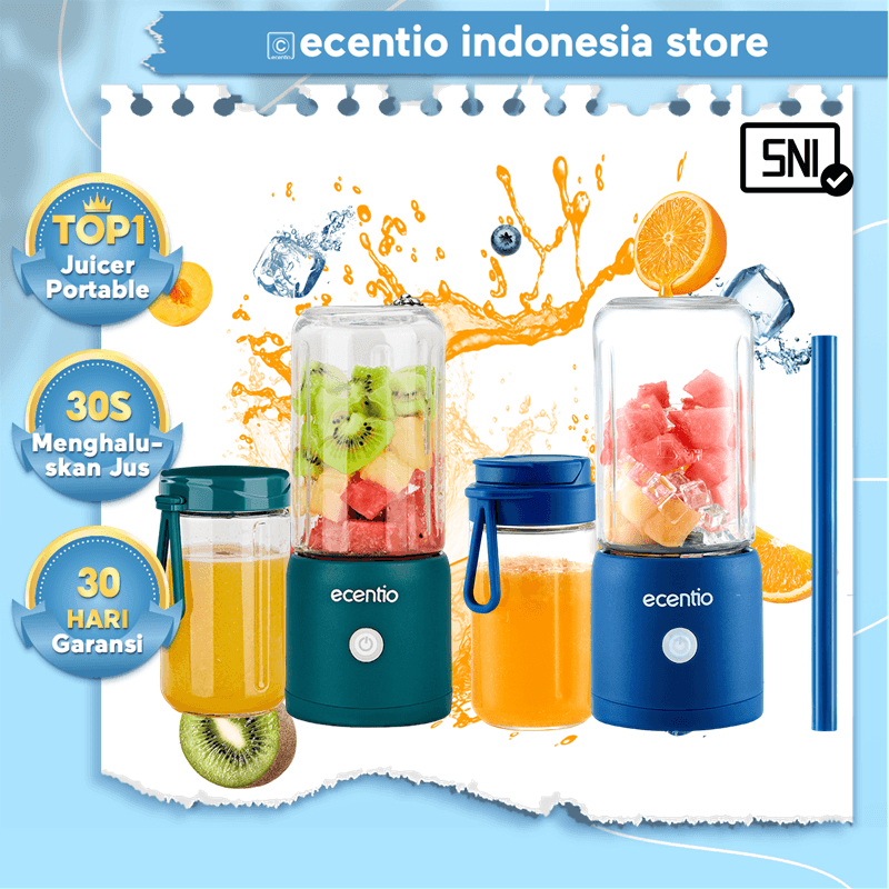 Jual 【SNI】ecentio blender mini portable juicer portable kaca jus ...