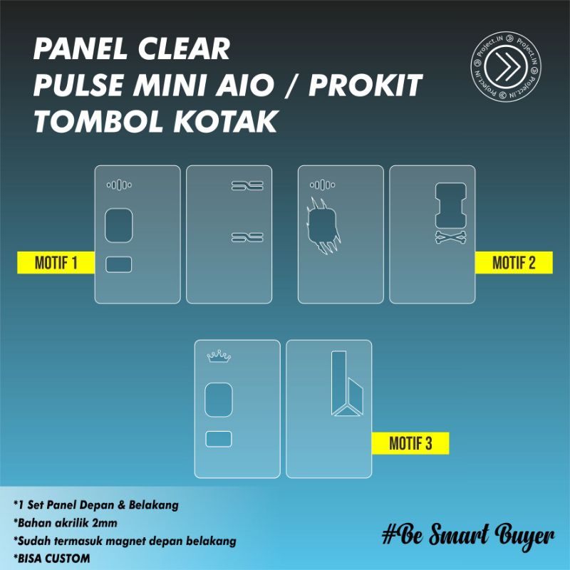 Jual PANEL CLEAR PULSE mini / Prokit ( Tombol Kotak ) | Shopee Indonesia