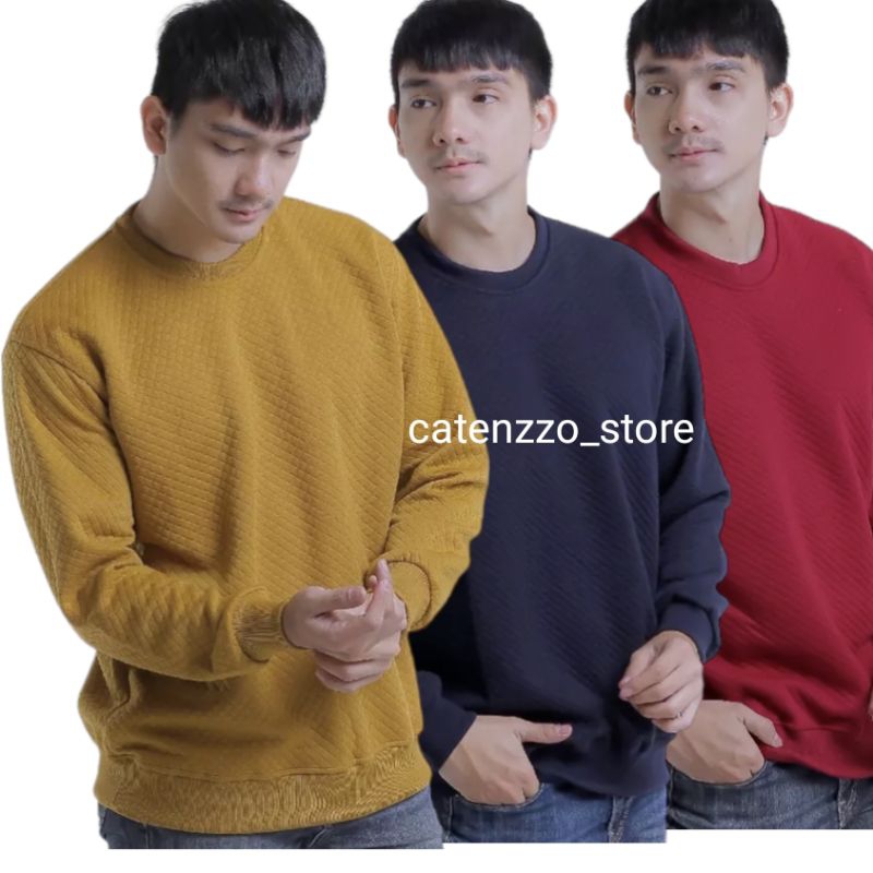 Jual SWEATER CREWNECK BASIC COMFY SWEATSHIRT SWEATER PRIA UNISEX ...
