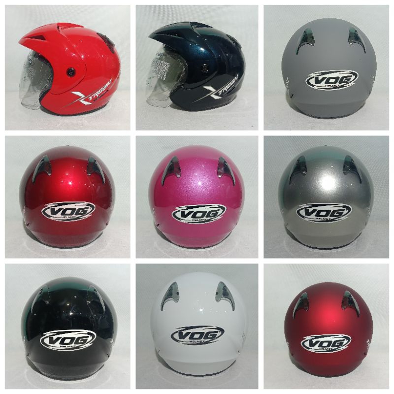 Jual HELM VOG EXTREAM WARNA SOLID ORIGINAL helm halfface SNI | Shopee ...