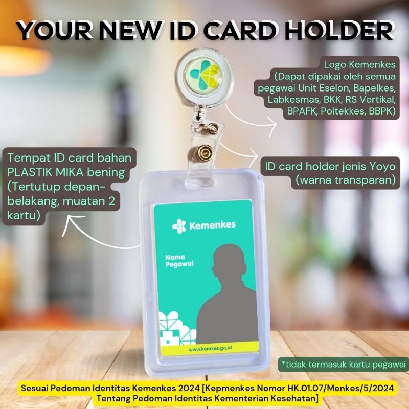 Jual Yoyo ID Card holder Plastik MIKA Tebal Kemenkes Terbaru/ ID Card ...