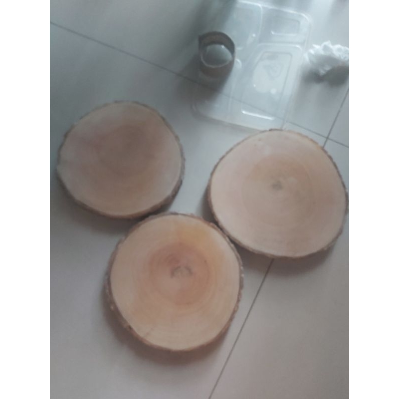 Jual potongan kayu wood slice wood chop irisan kayu mahoni alas kayu ...