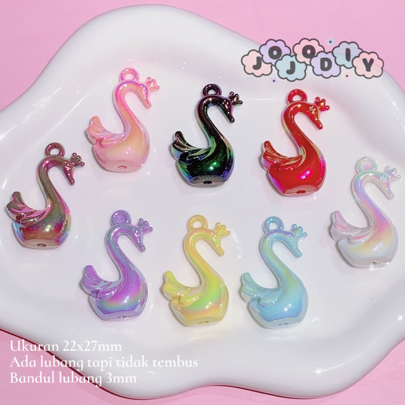 Jual (1Pcs) J242 Manik Luxury 3D Bandul Swan Angsa | Shopee Indonesia