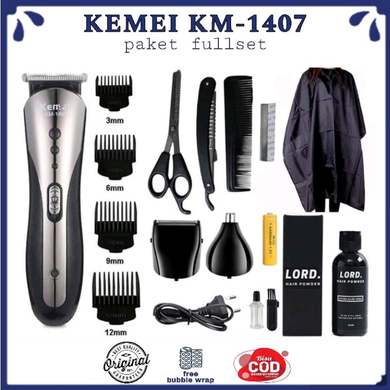 Jual Mesin Cukur Rambut 3in1 Kemei KM-1419 KM-1407 Hair Clipper Profesional Hair Shaver Trimmer ...
