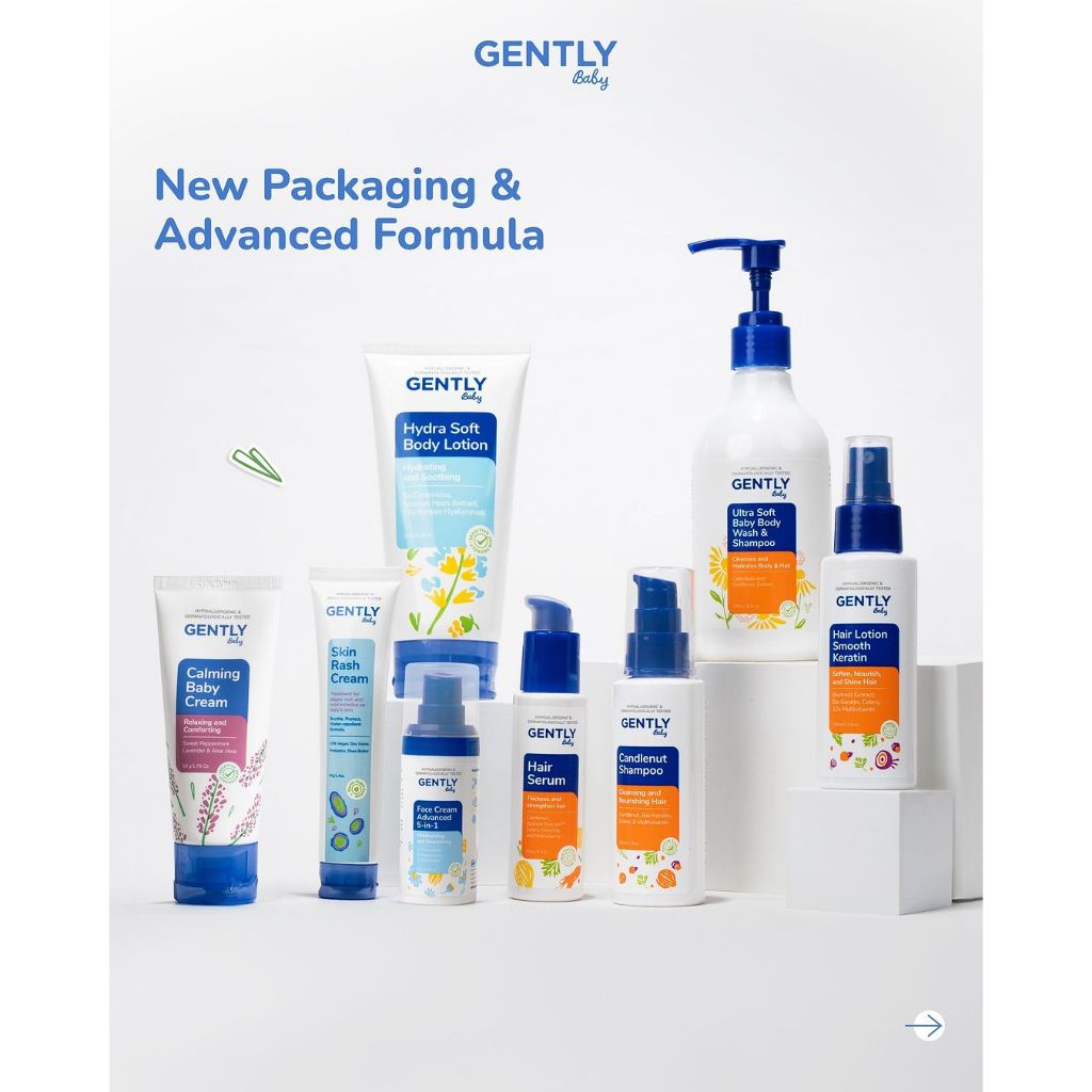 Jual Gently Calming Baby Cream / Shampoo / Hair Lotion Serum / Hair and ...