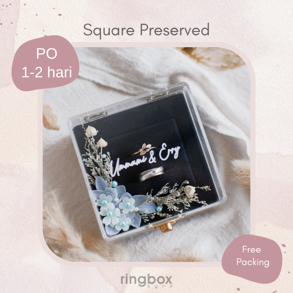 Jual KOTAK CINCIN/ RINGBOX SQUARE PRESERVED / BOX CINCIN / RINGBOX ...