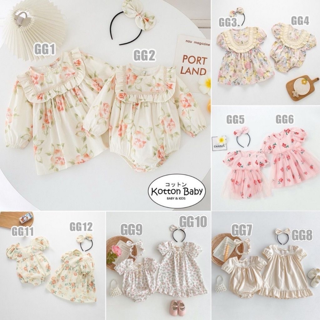 Jual (free bandana) 0-4thn | DRESS JUMPER BAJU BAYI ANAK JUMPSUIT ...