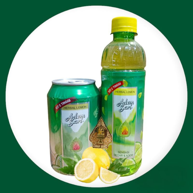 Jual 1 Dus full Adem Sari Chingku Herbal Lemon kemasan botol & Kaleng ...