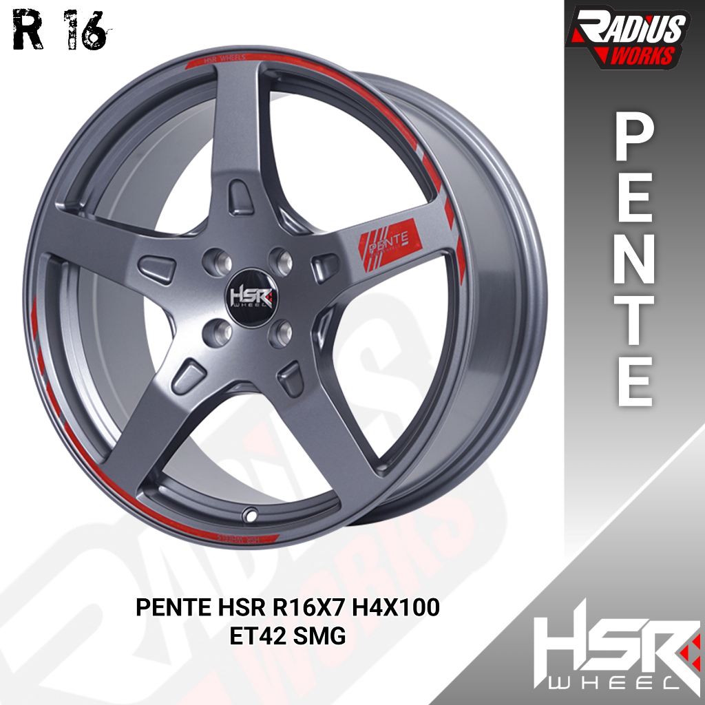 Jual Velg mobil hsr pente R16 pcd 4x100 brio jazz mobilio vios city dll ...