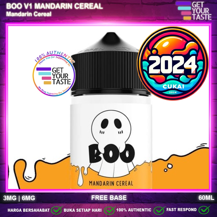 Jual Liquid BOO V1 Mandarin Cereal 60ML Freebase by Bicara Vape x ...