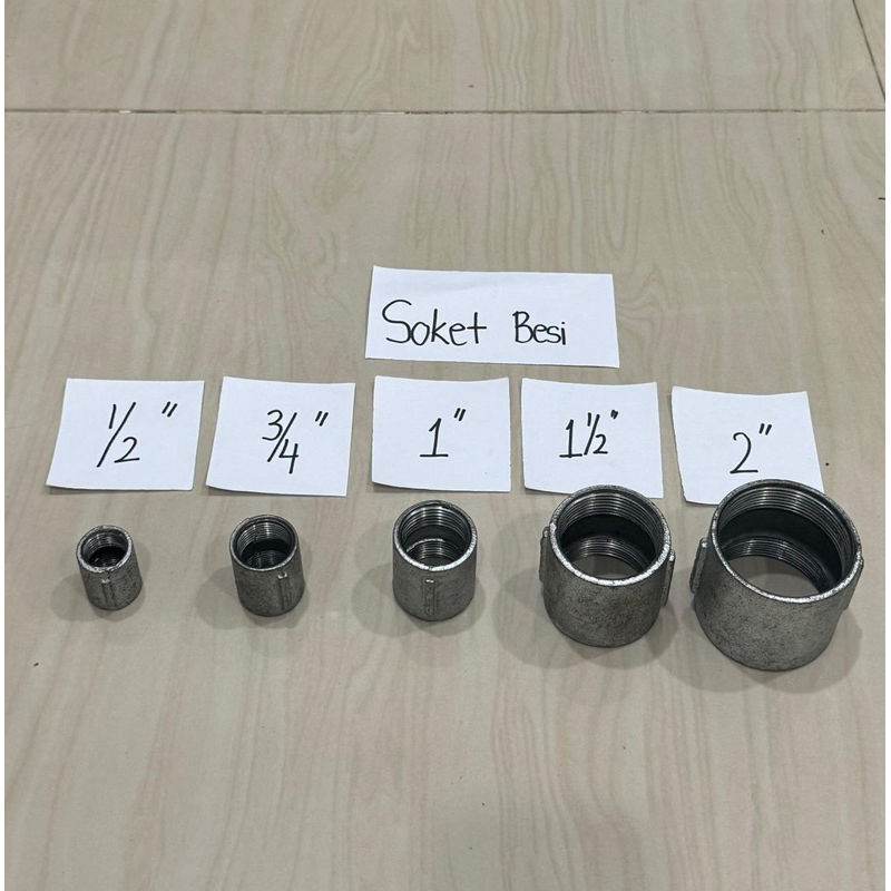 Jual (HARGA 1buah ) Soket besi galvanis 3/4” inci sok besi 0.75” inci Socket steam tsp socket ...