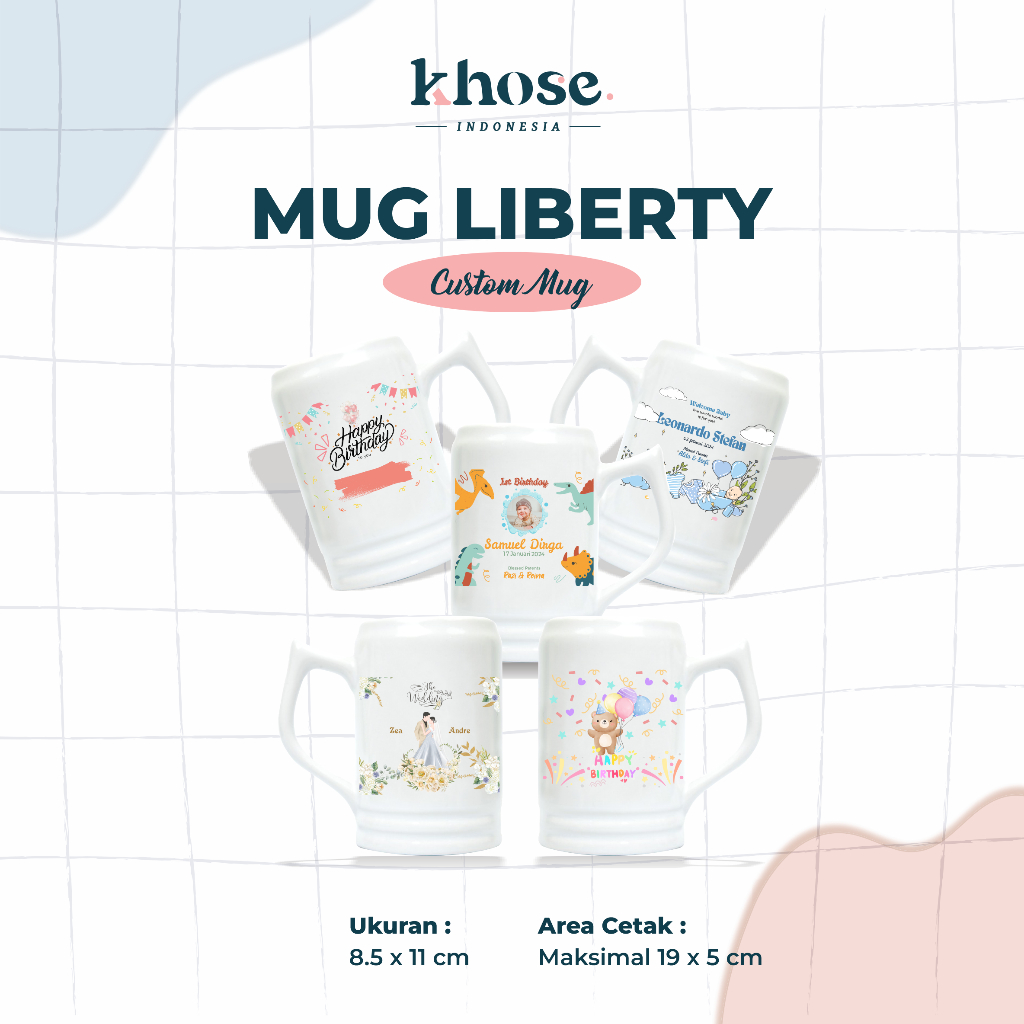 Jual Gelas Mug Keramik Custom 1 Hari Liberty Free Template Design Cocok ...
