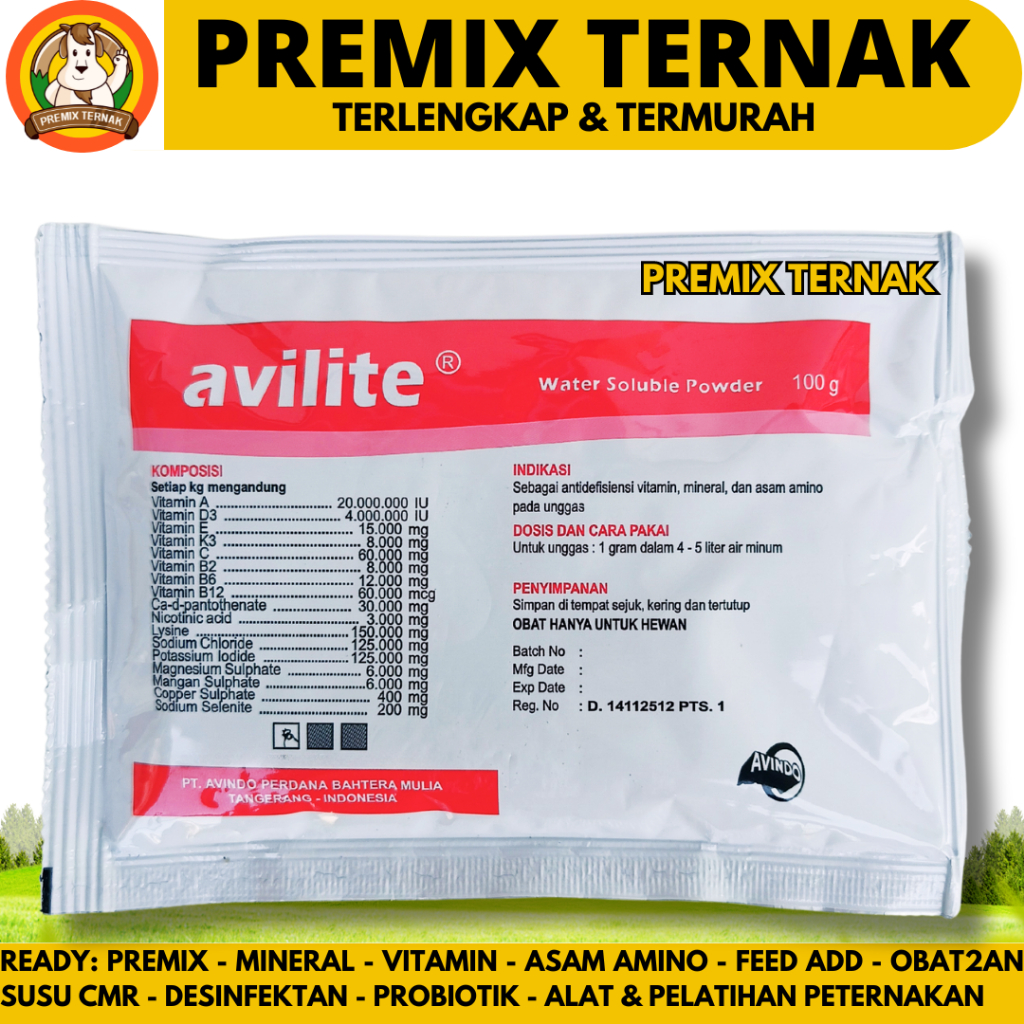 Jual AVILITE 100 GRAM AVINDO - Multivitamin Mineral Dan Asam Amino ...