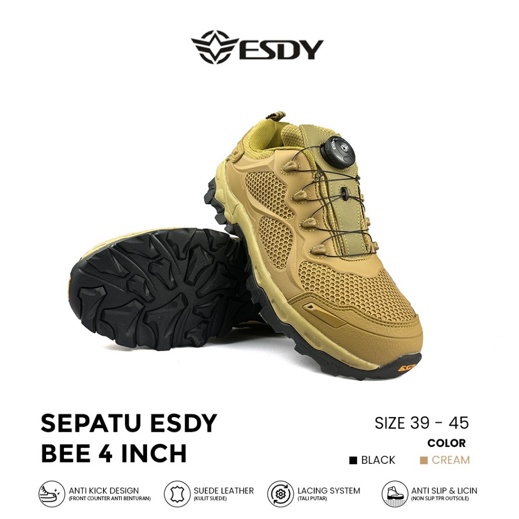 Jual SEPATU TACTICAL OUTDOOR HIKING TALI PUTAR / SEPATU TACTICAL TALI PUTAR ESDY BEE 4 INCH ...