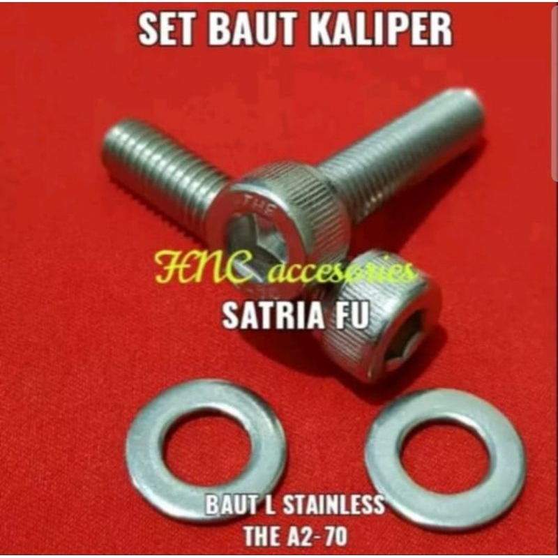 Jual Baut L Stainless Baut Set Kaliper SATRIA FU | Shopee Indonesia